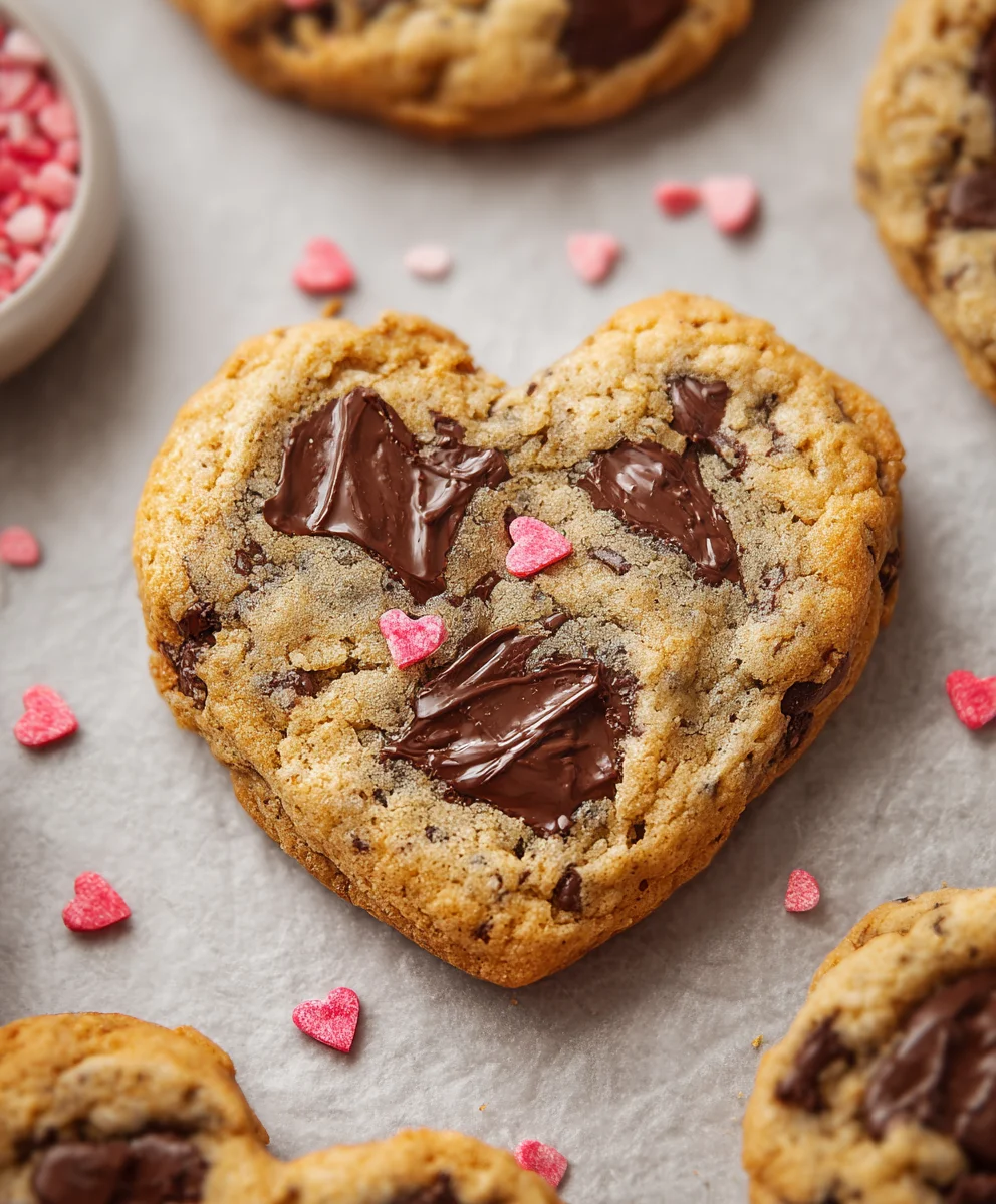Heart-Shaped Chocolate Chip Cookies-Perfectly Sweet Treats